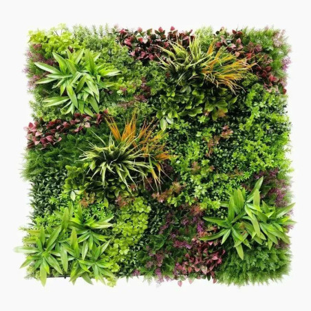 Mur vegetal feuillage Forêt Tropicale - Plaque de 100 x 100 cm